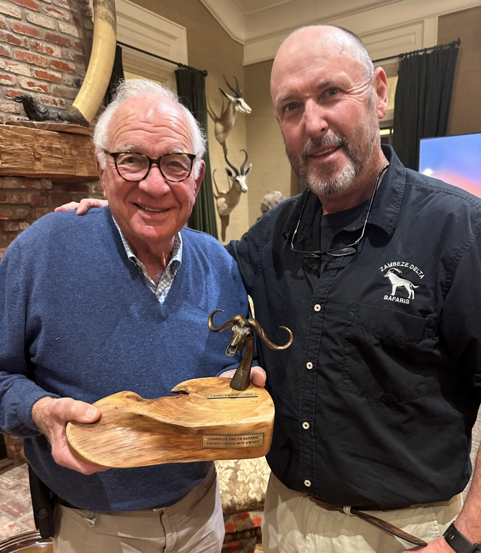 Zambeze Delta Safaris awards their 2024 "Dagga Boy" trophy to Bubba ...
